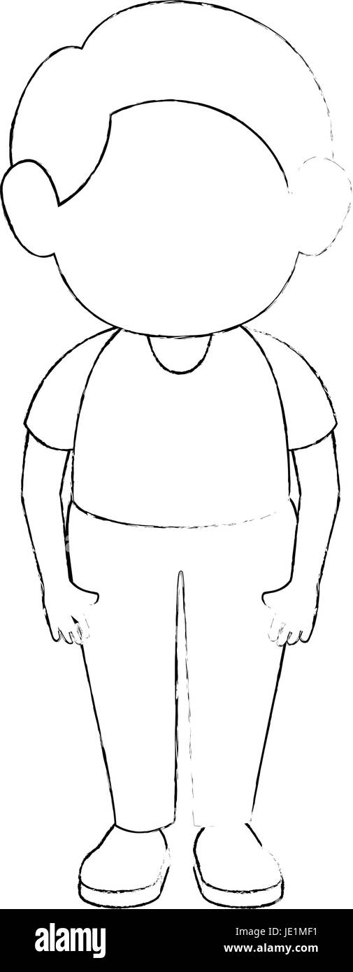 boy stand up icon vector illustration graphic design Stock Vector Image ...