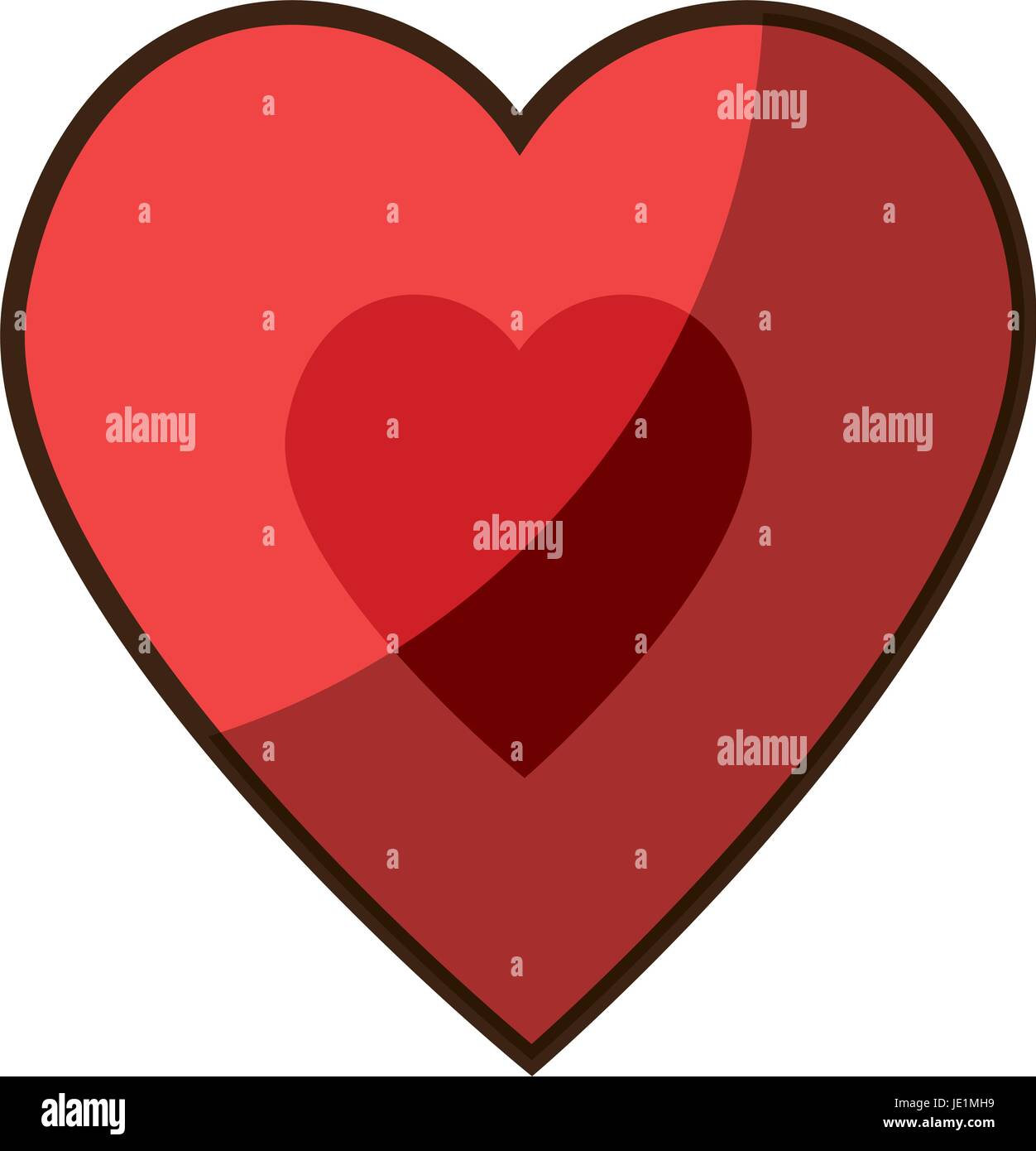 cute big heart icon vector illustration graphic design Stock Vector ...