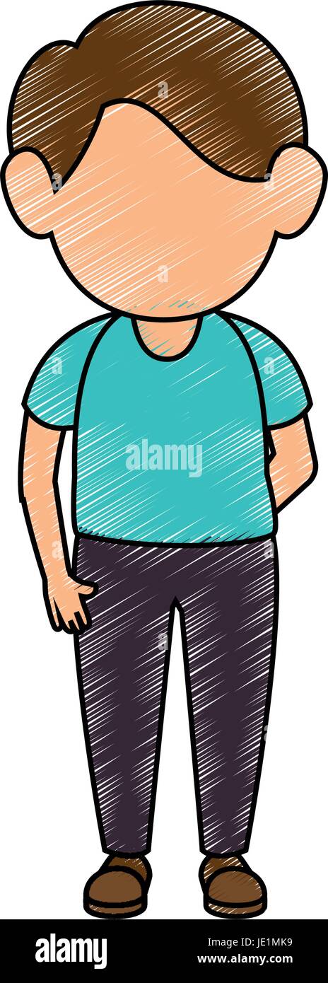 boy stand up icon vector illustration graphic design Stock Vector Image ...