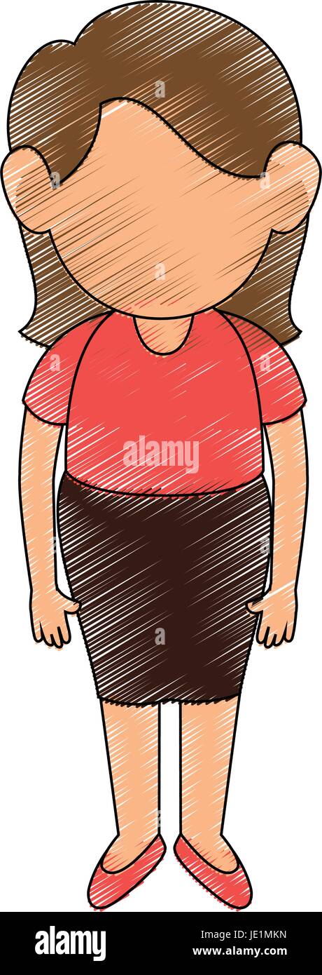 girl stand up icon vector illustration graphic design Stock Vector ...