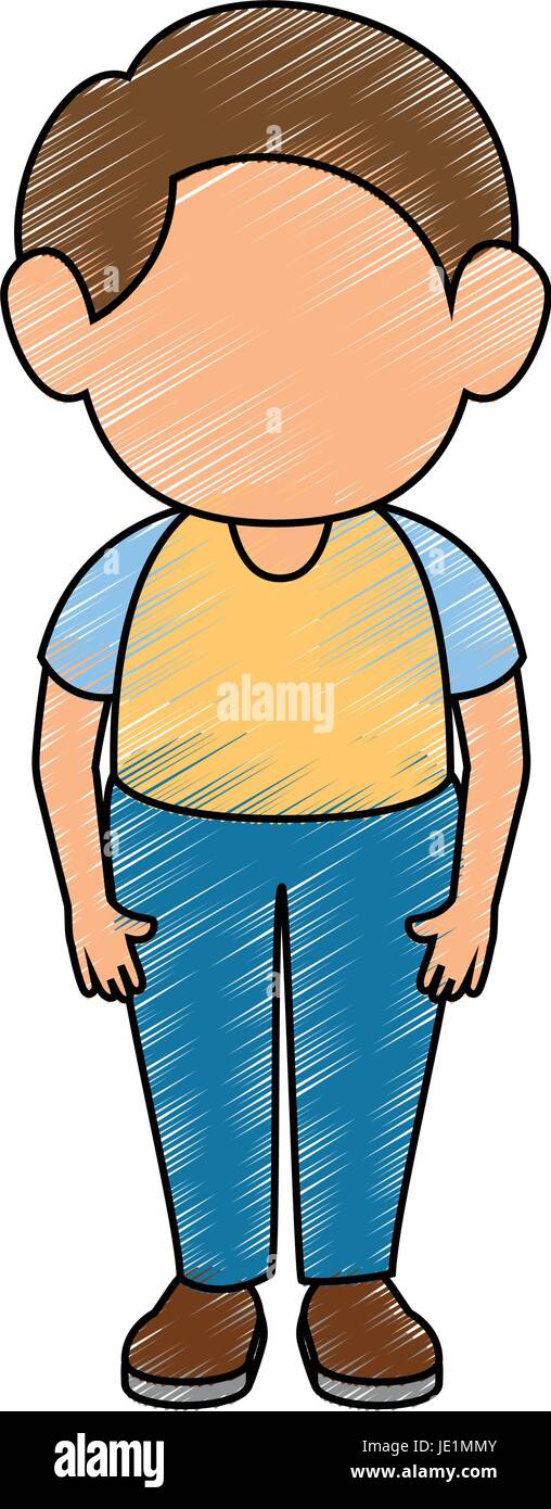 boy stand up icon vector illustration graphic design Stock Vector Image ...