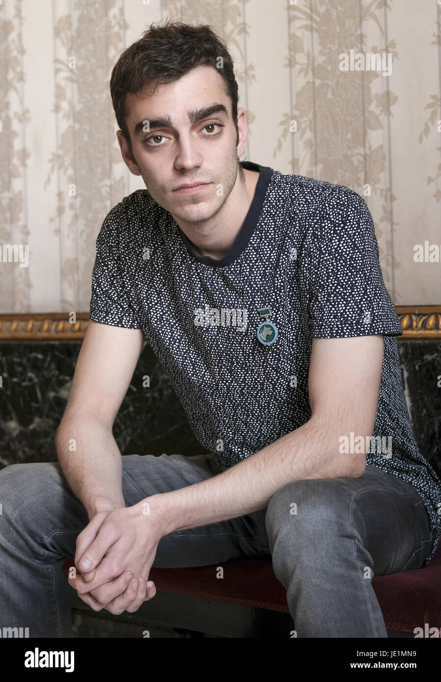 Nacho Sanchez poses during a photo session for 'Ivan And The Dogs' by ...