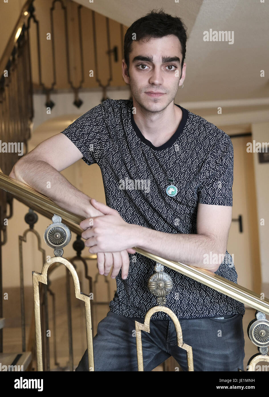 Nacho Sanchez poses during a photo session for 'Ivan And The Dogs' by ...