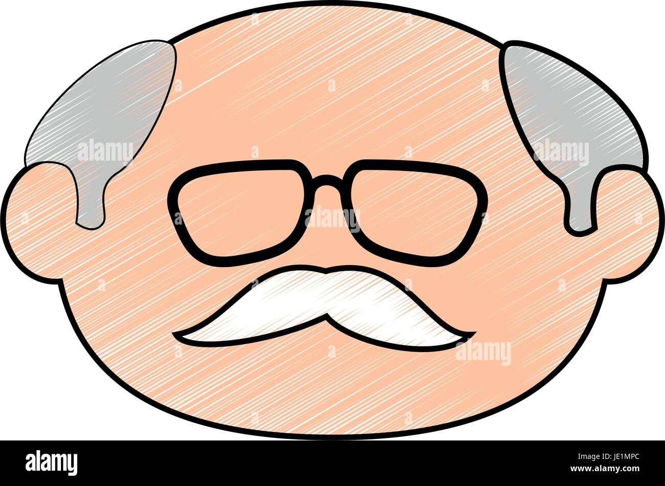 old man face icon vector illustration graphic design Stock Vector Image ...