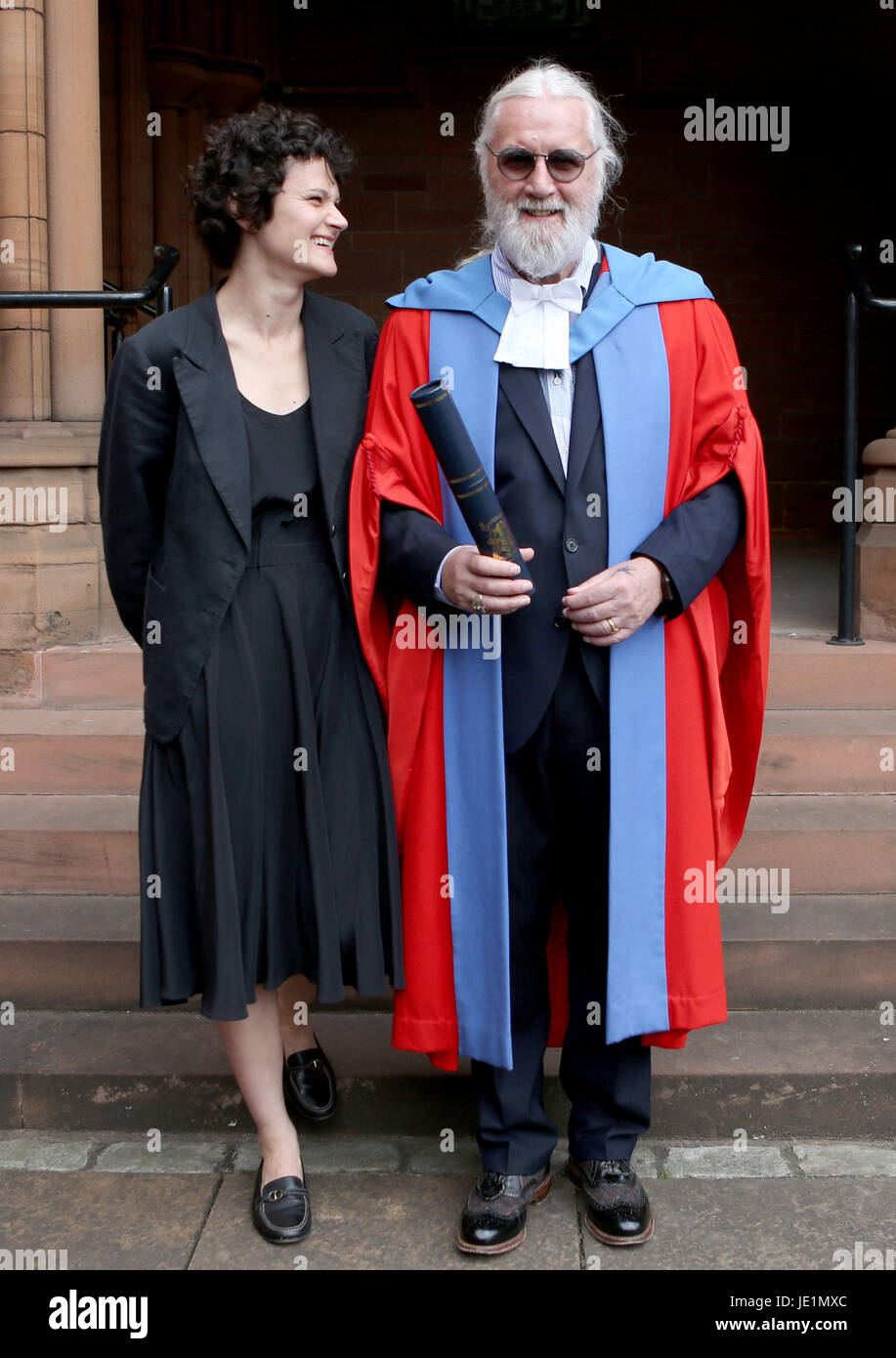 Sir Billy Connelly, with daughter Cara, after he received his Honorary Doctorate degree from the ...