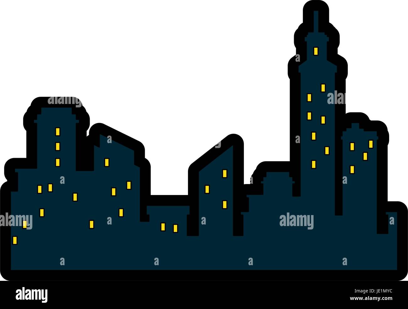 isolated city view Stock Vector Image & Art - Alamy