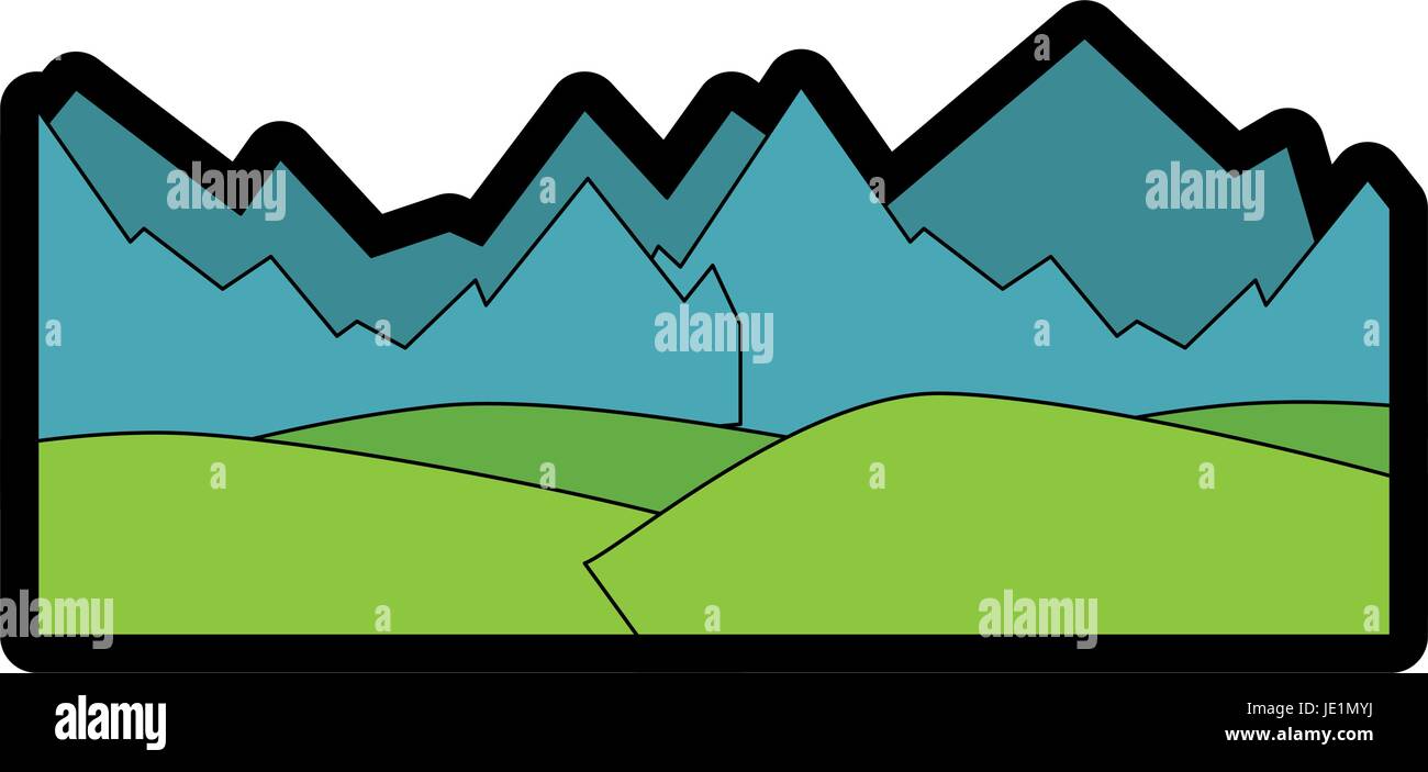 View snowy landscape mount Stock Vector Images - Alamy