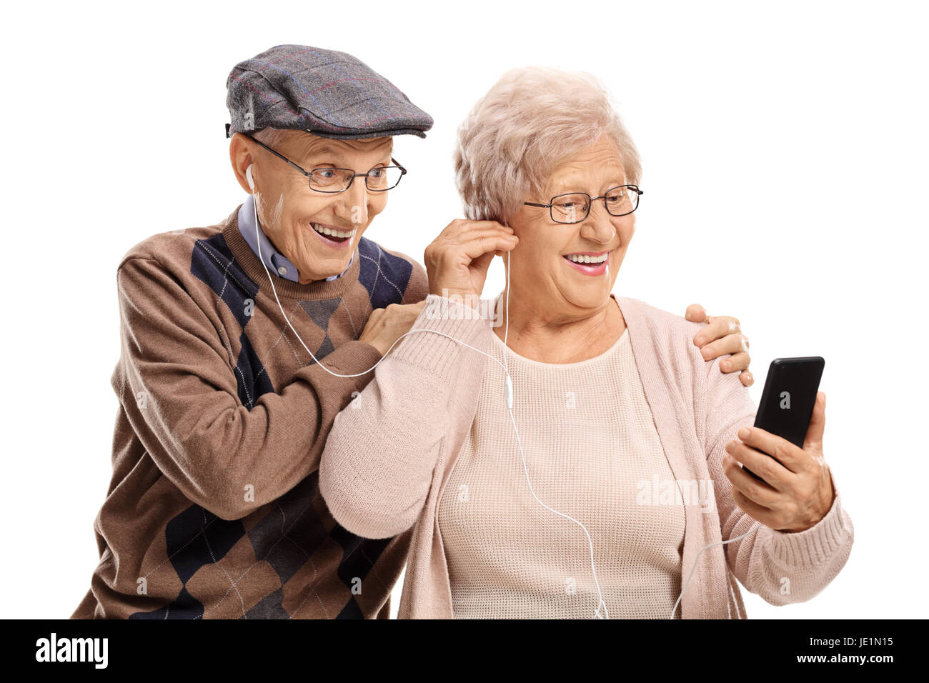Telephone smiling listening man hi-res stock photography and images - Alamy
