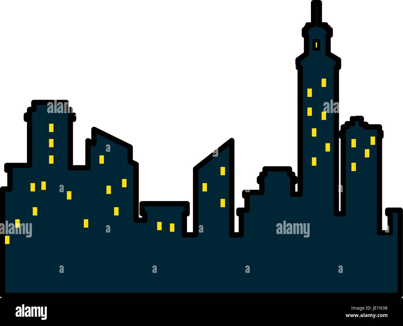 isolated city view Stock Vector Image & Art - Alamy