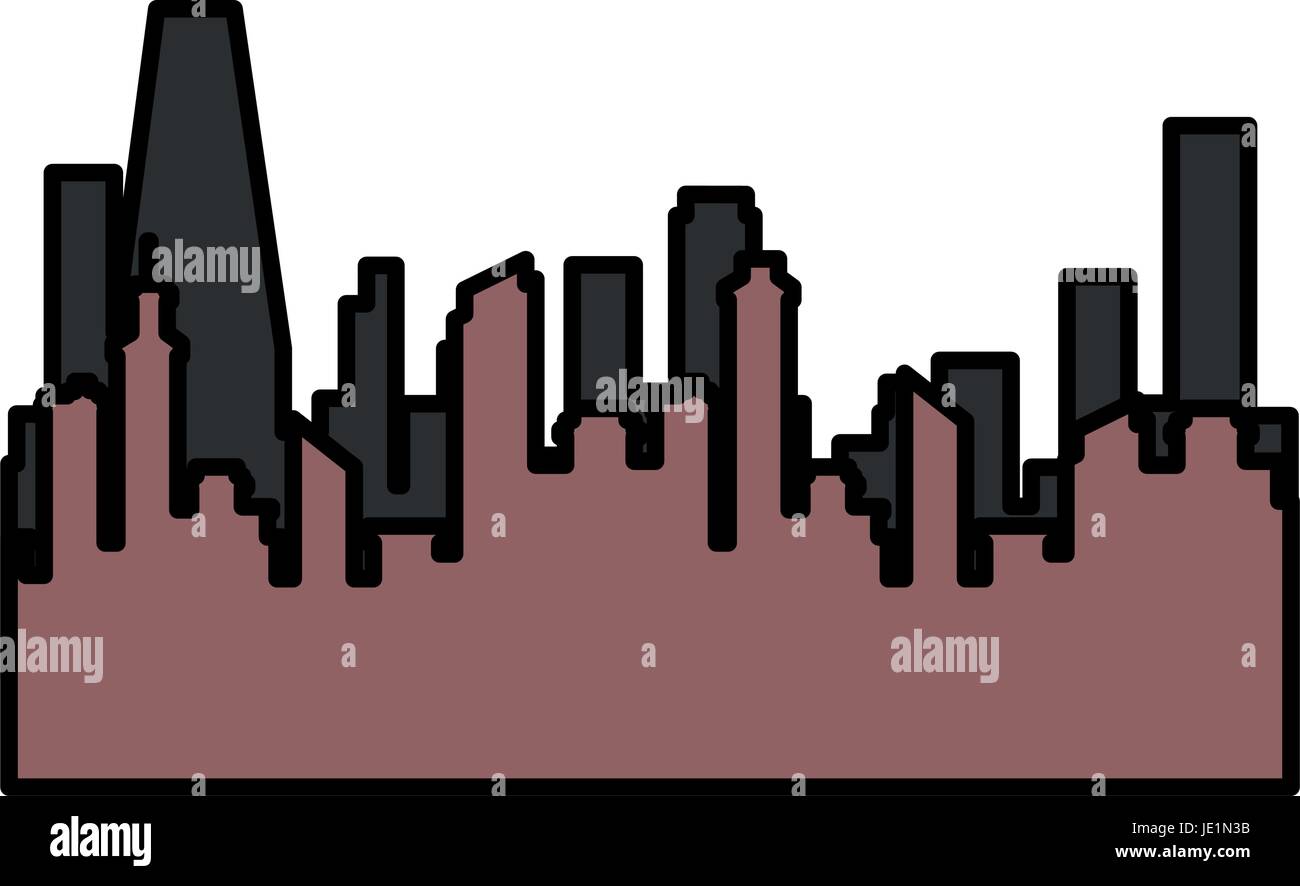 isolated city view Stock Vector Image & Art - Alamy