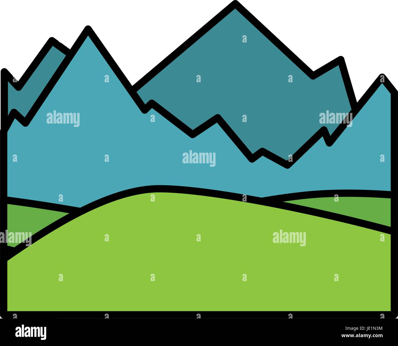 View snowy landscape mount Stock Vector Images - Alamy