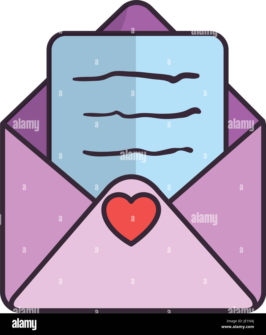 Purple envelope business communication Stock Vector Images - Alamy