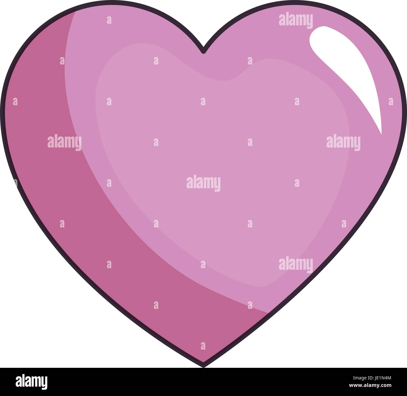 cute purple heart Stock Vector Image & Art - Alamy