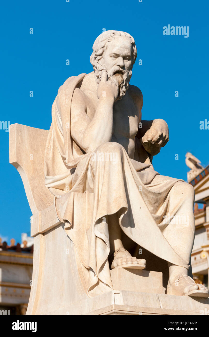 classical statue of Socrates sitting Stock Photo - Alamy
