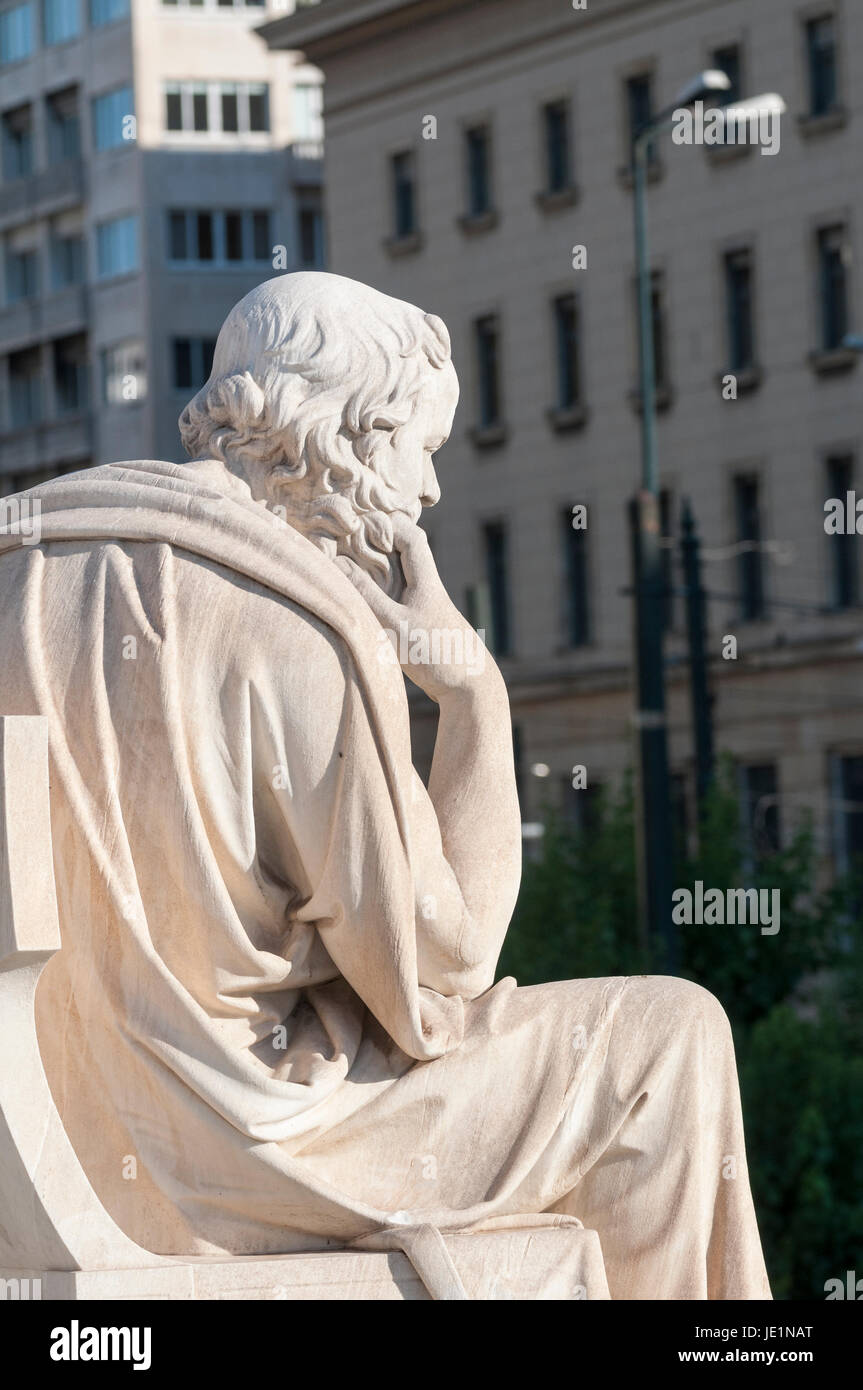 classical statue of Socrates from back side Stock Photo - Alamy