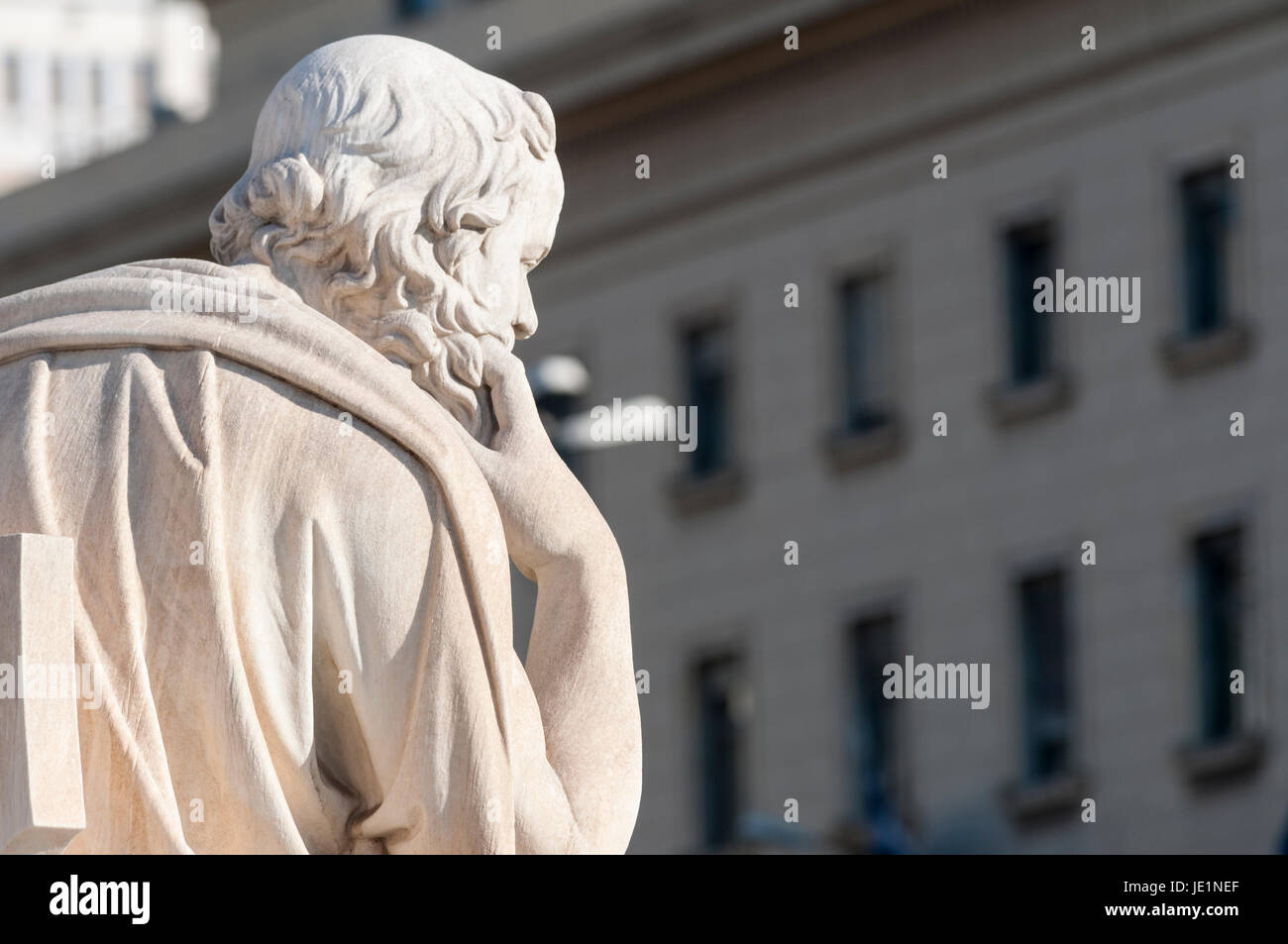 classical statue of Socrates from back side Stock Photo - Alamy