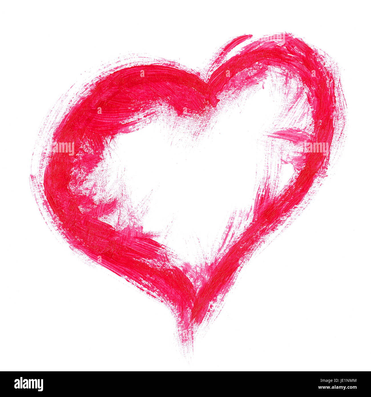 Painted heart symbol isolated on white. Made myself Stock Photo - Alamy