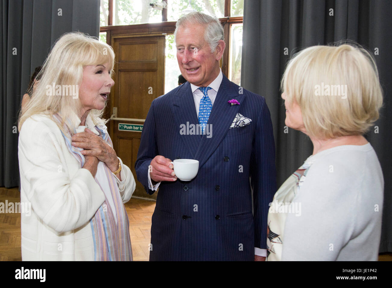 London, UK. 22 June 2017. Actress Susan Hampshire with Prince Charles ...