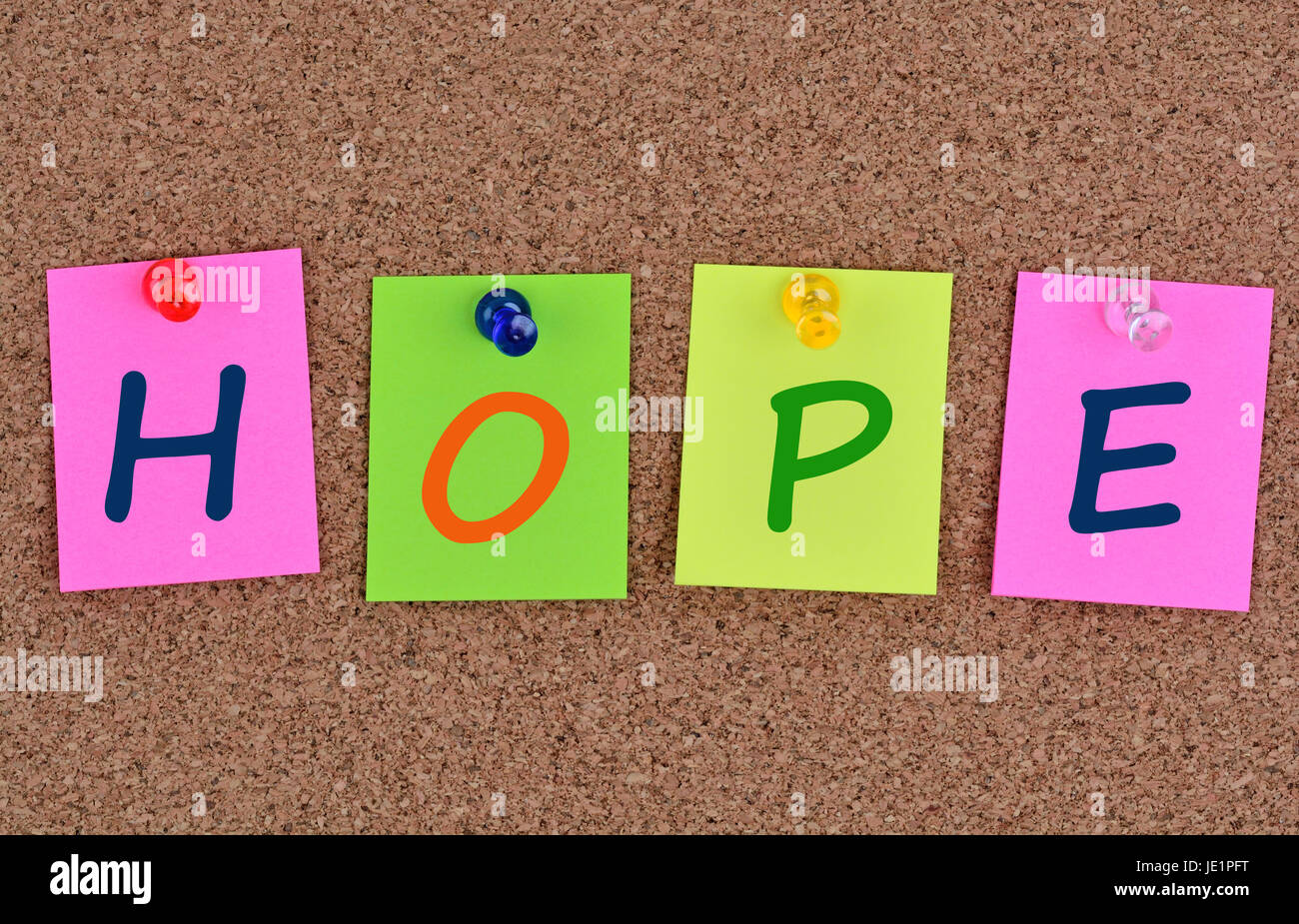 Hope word on colorful notes Stock Photo - Alamy