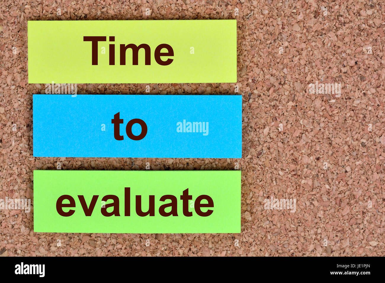 Time To Evaluate Words On Colorful Notes Stock Photo Alamy time-to-evaluate-words-on-colorful-notes-stock-photo-alamy