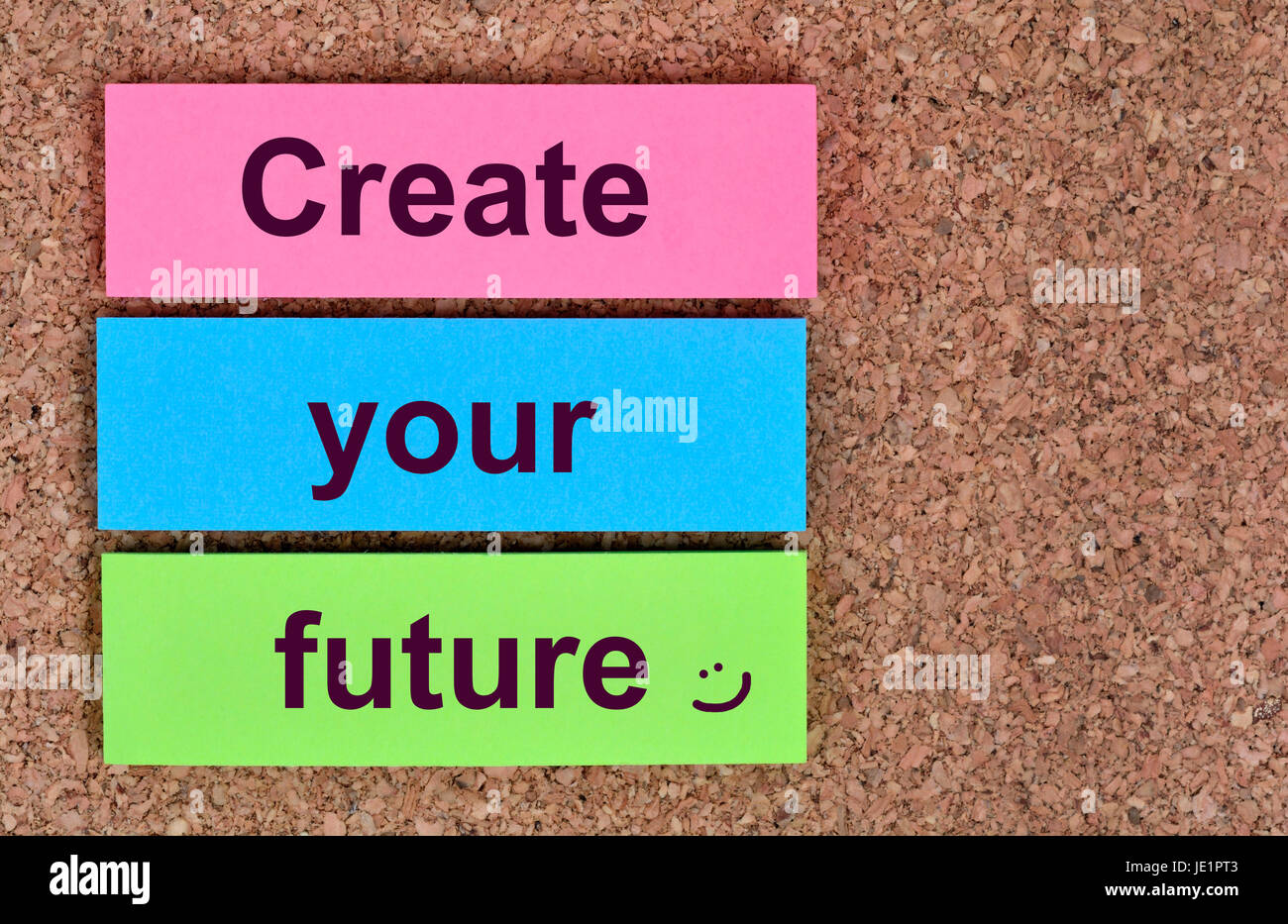Create your future words on colorful notes Stock Photo - Alamy