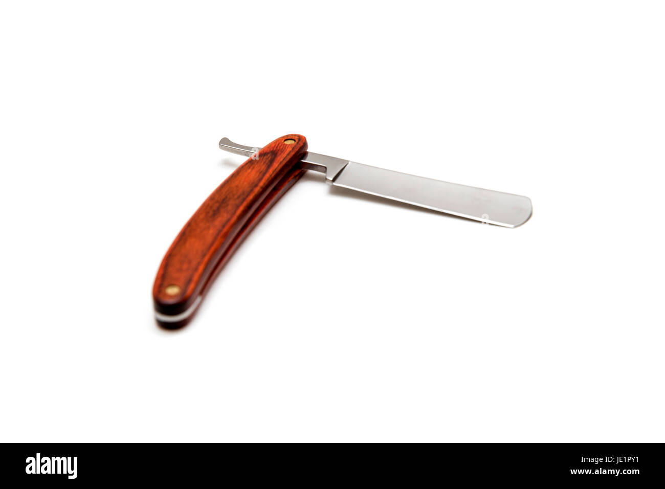 Vintage straight razor isolated on white background Stock Photo - Alamy