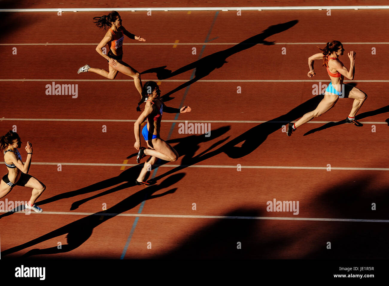 shadow runners women sprint race at stadium during UrFO Championship in ...