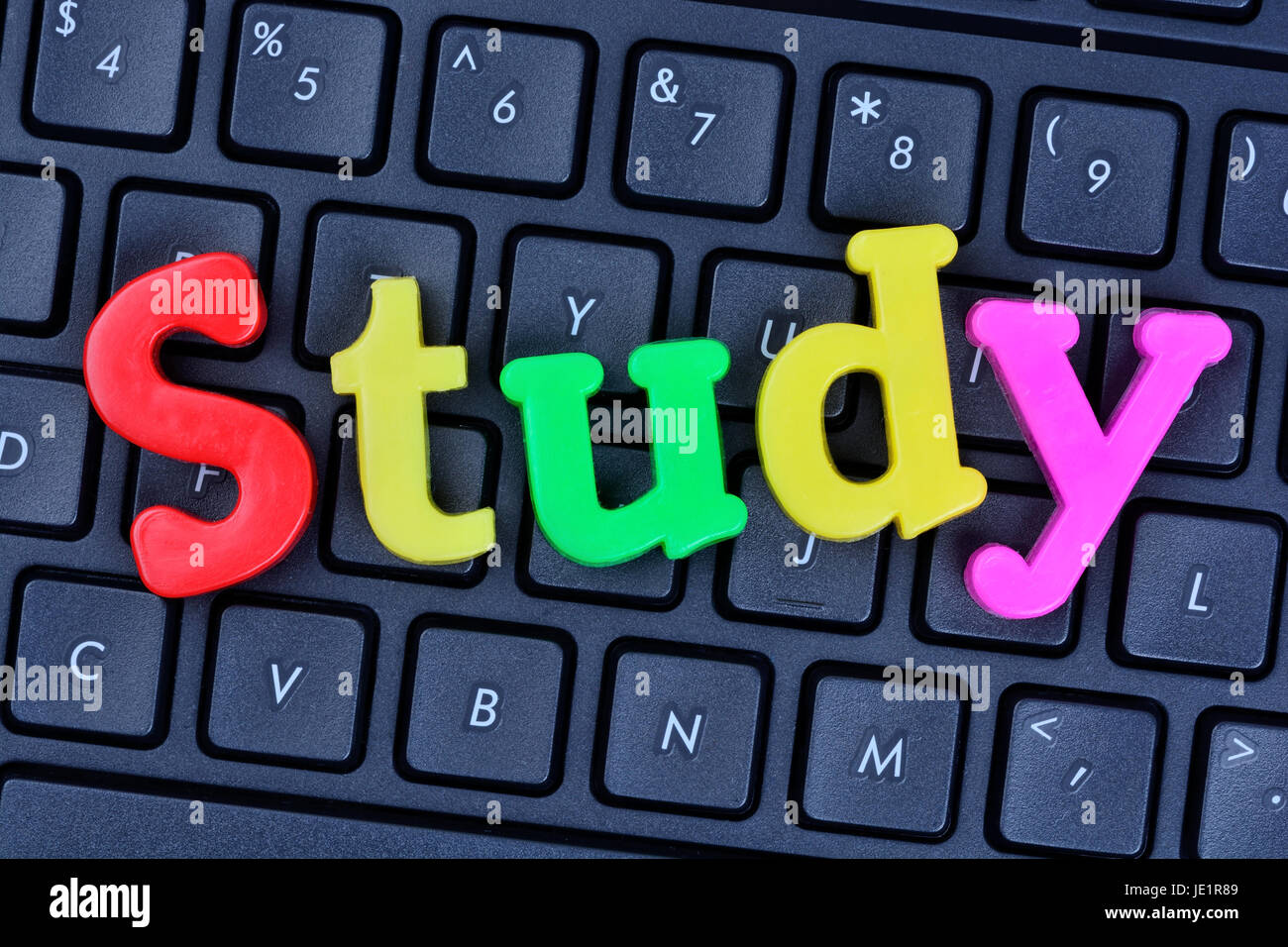 Study word on computer keyboard closeup Stock Photo - Alamy