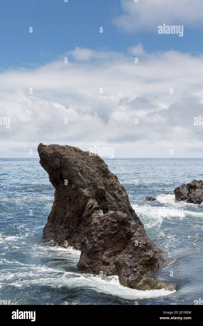 Rocks in the sea at Funchal, Madeira, Portugal Stock Photo - Alamy