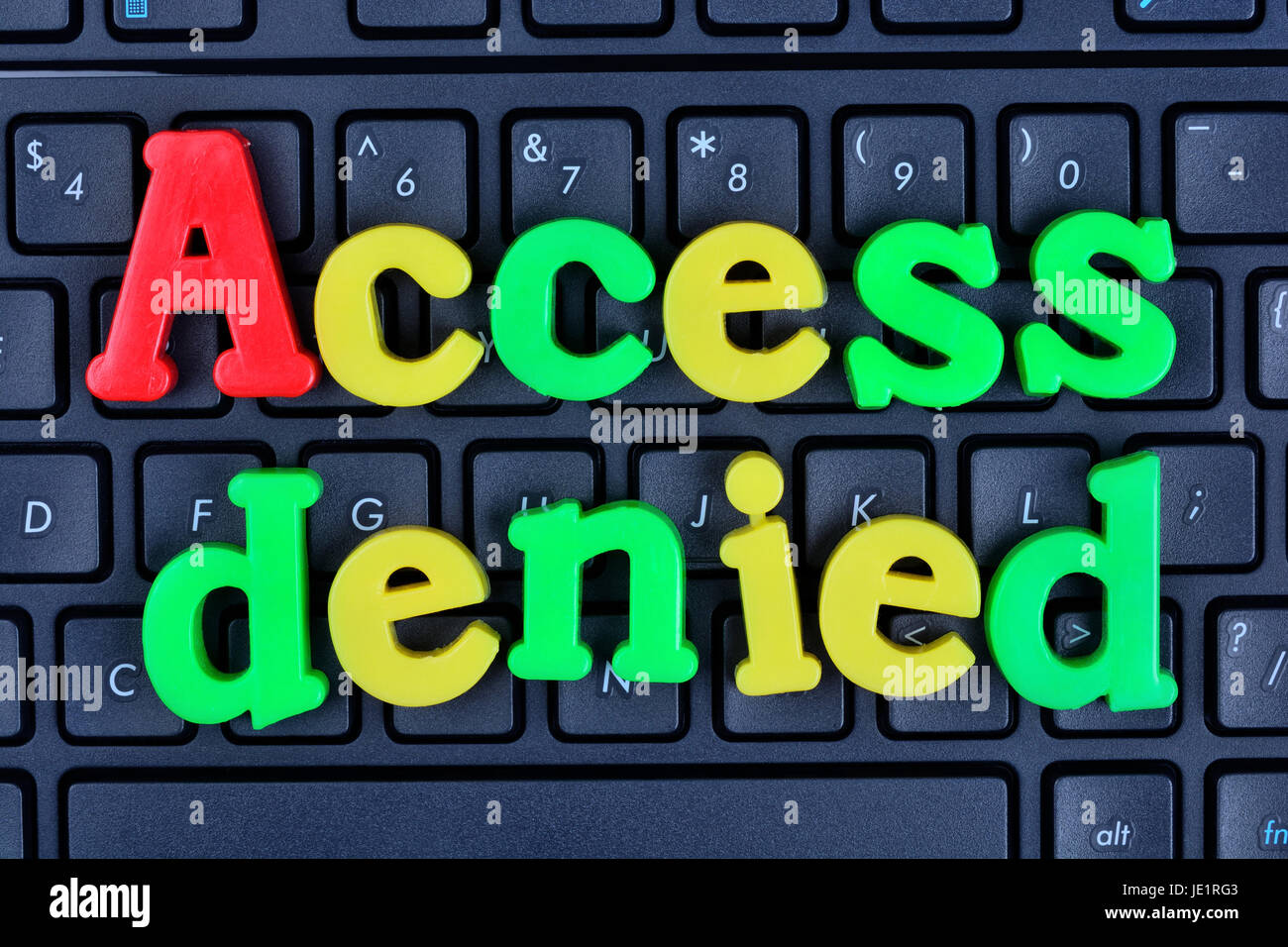 Access denied word on computer keyboard closeup Stock Photo - Alamy