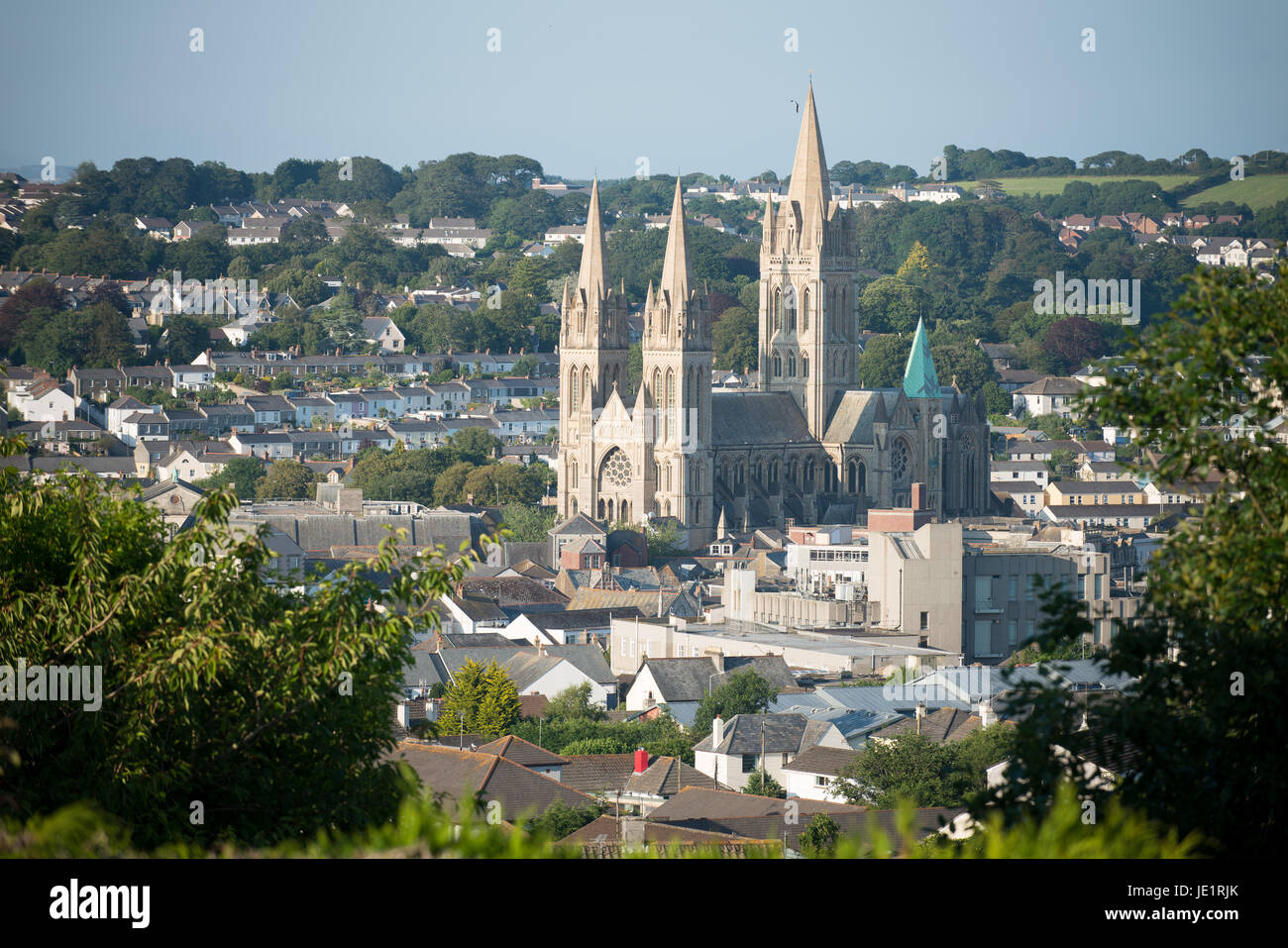Pic by Guy Newman. 18.07.2013. Historic Truro Cathedral Stock Photo - Alamy