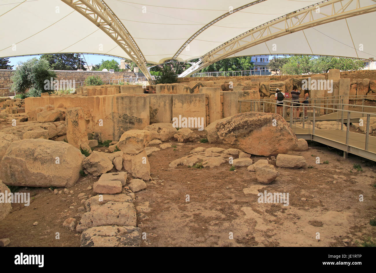 Tarxien neolithic megalithic prehistoric temple complex site, Malta ...