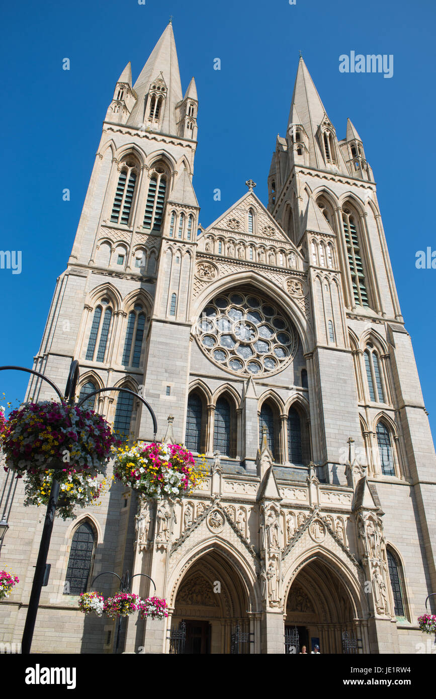 Pic by Guy Newman. 18.07.2013. Historic Truro Cathedral Stock Photo - Alamy