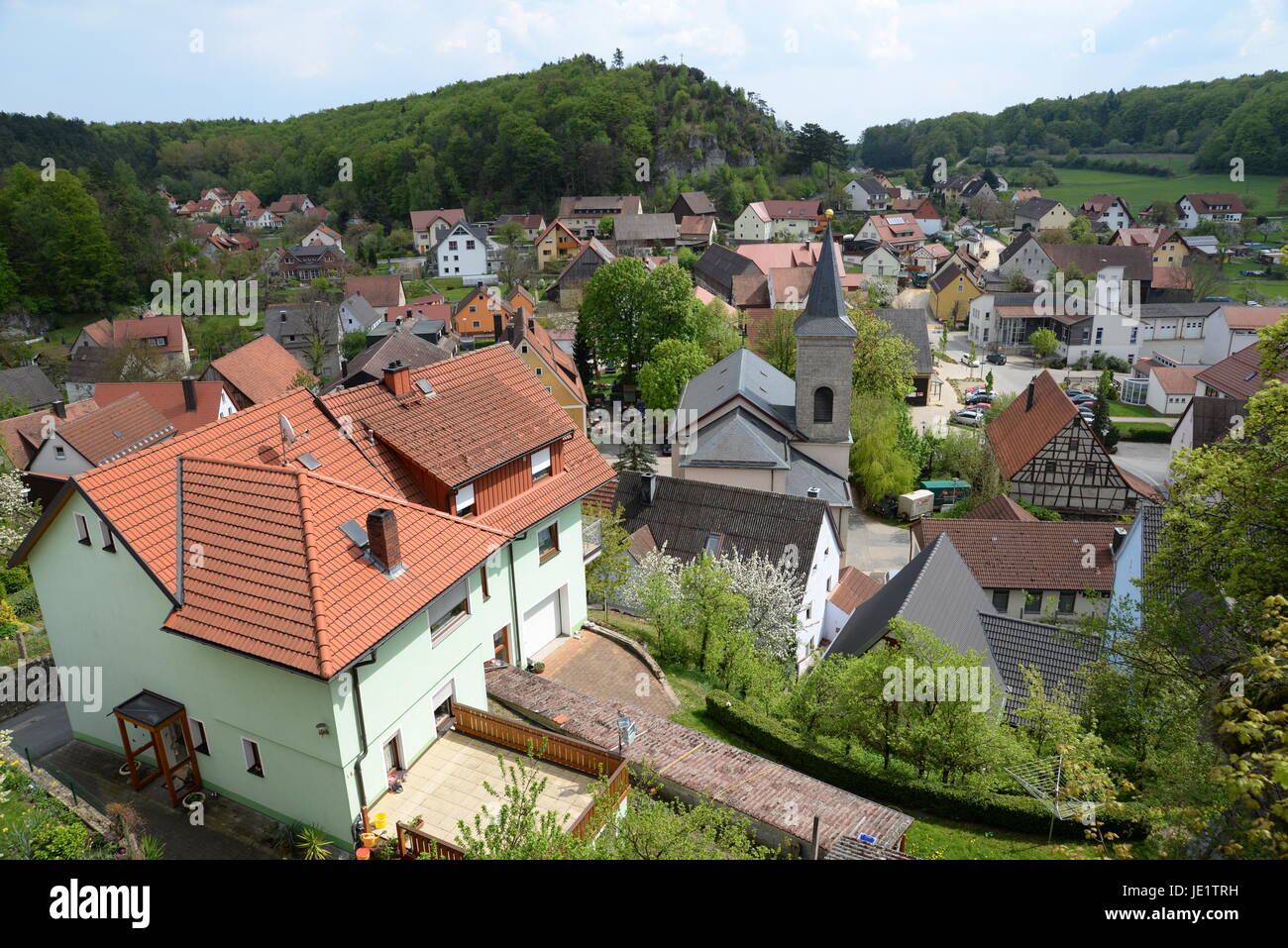 Hartenstein, franken, frankenalb, bayern, dorf, kirche, ort, ortschaft ...