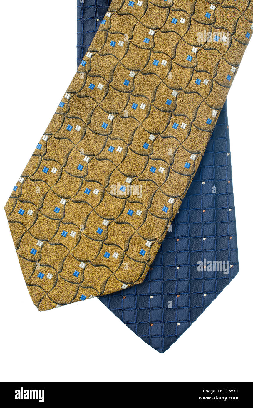 Closeup of two ties isolated on white background Stock Photo - Alamy