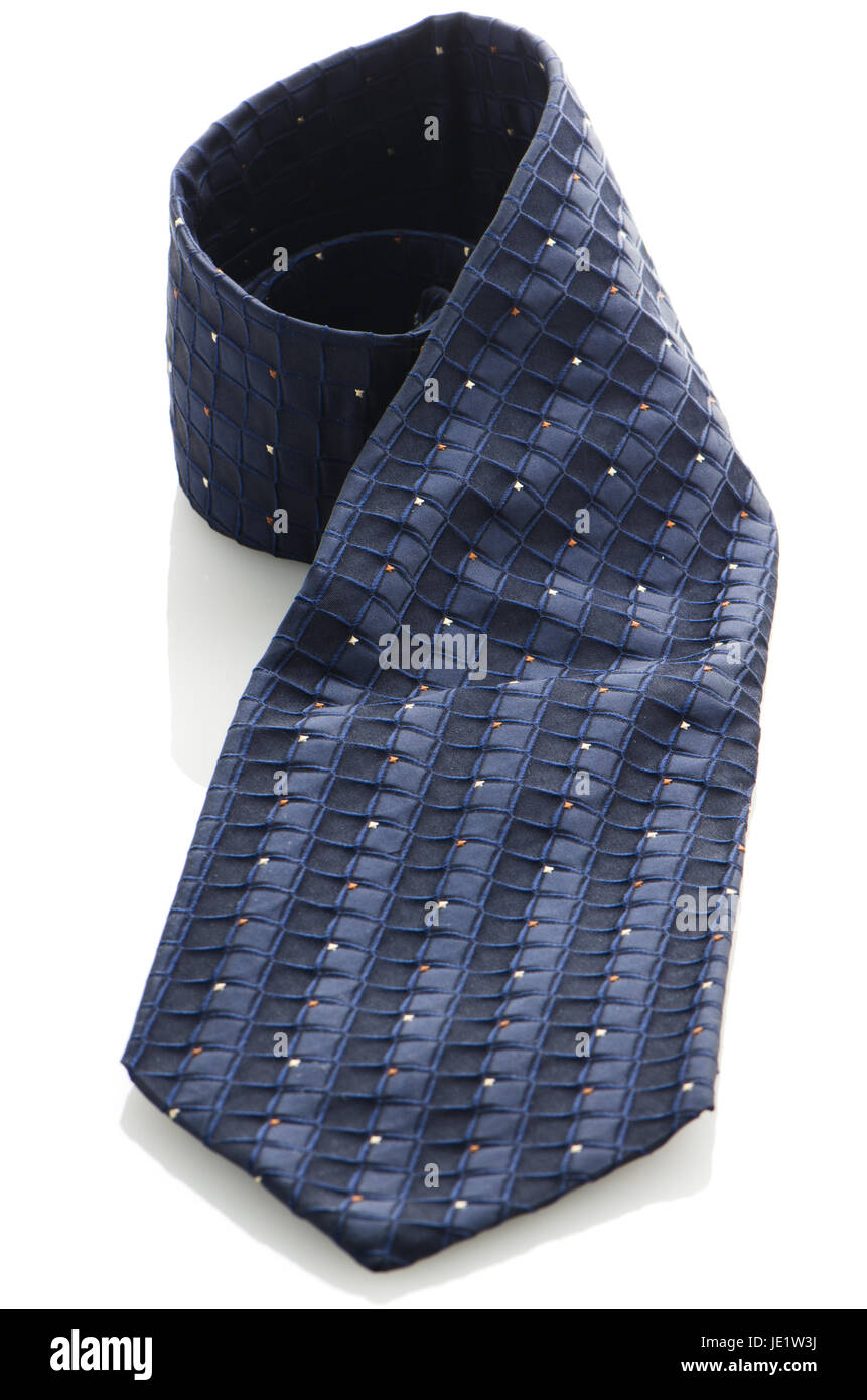 Blue pattern tie isolated on white background Stock Photo - Alamy