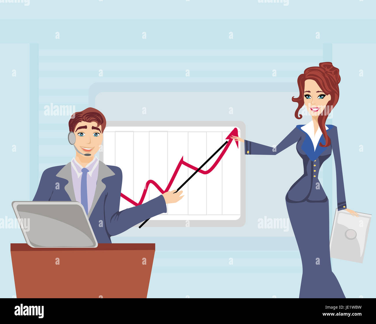 office workers at work Stock Photo - Alamy