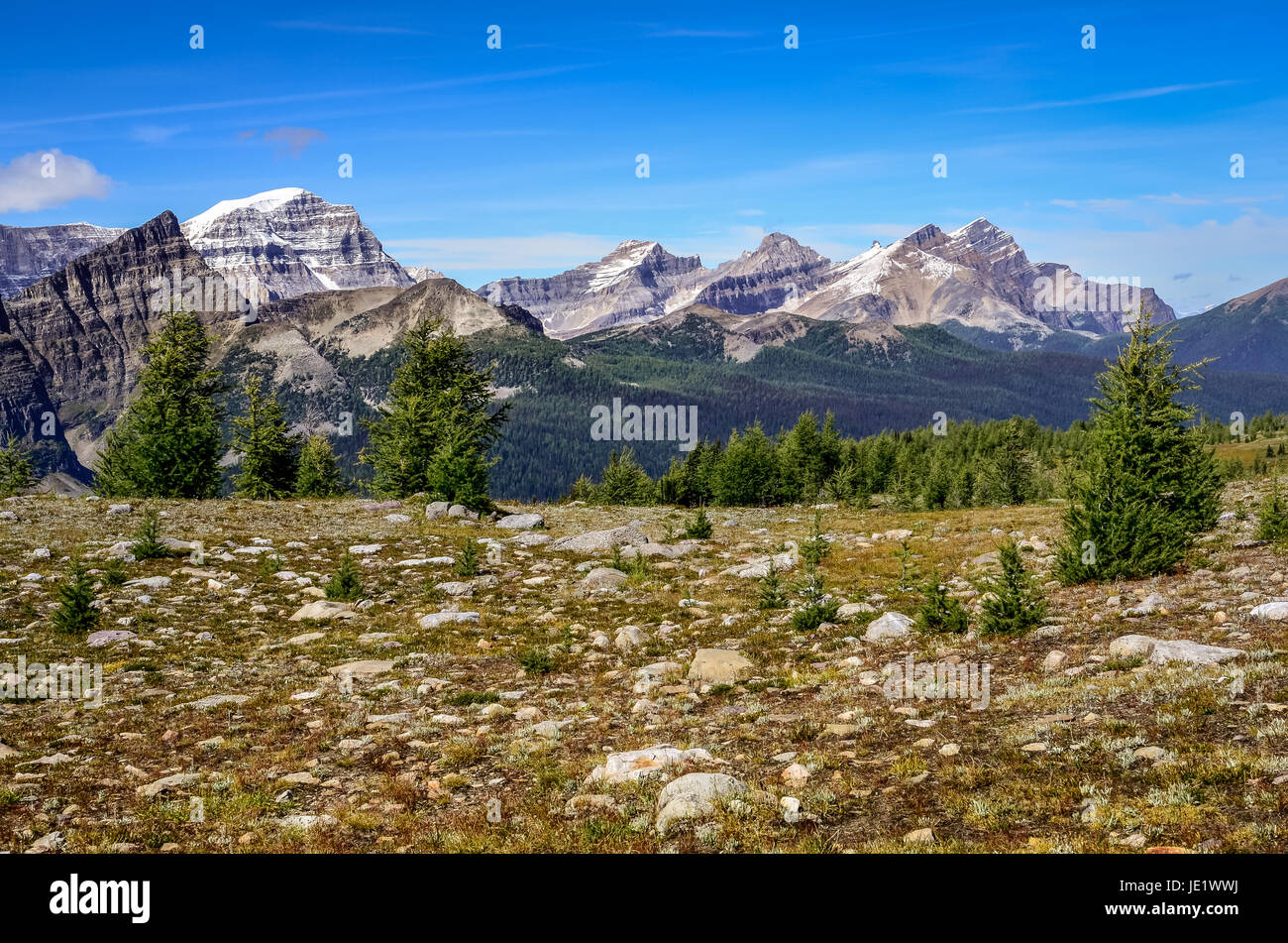 Scenic view of mountains in Banff national park near Egypt lake ...