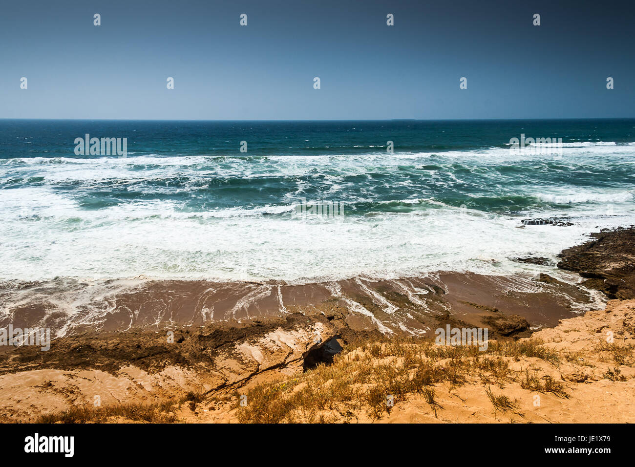 Landscape of Morocco. Coastline of Atlantic ocean Stock Photo - Alamy