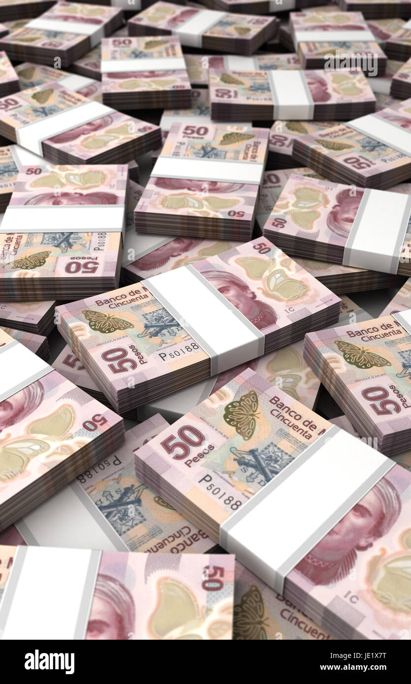 Stack of Mexican Pesos Stock Photo - Alamy