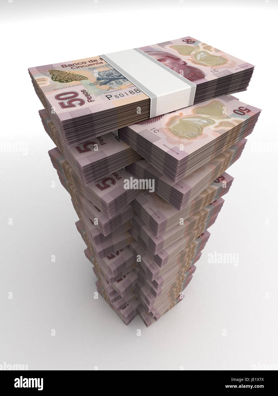 Mexican Pesos Tower Stock Photo - Alamy