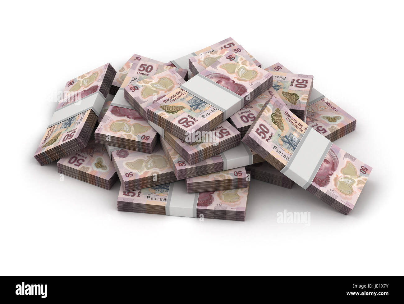 Stack of Mexican Pesos Stock Photo - Alamy