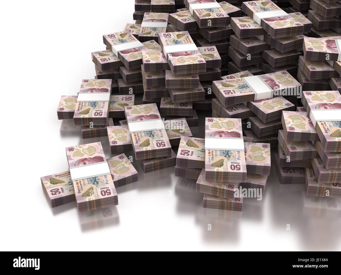 Stack of Mexican Pesos Stock Photo - Alamy