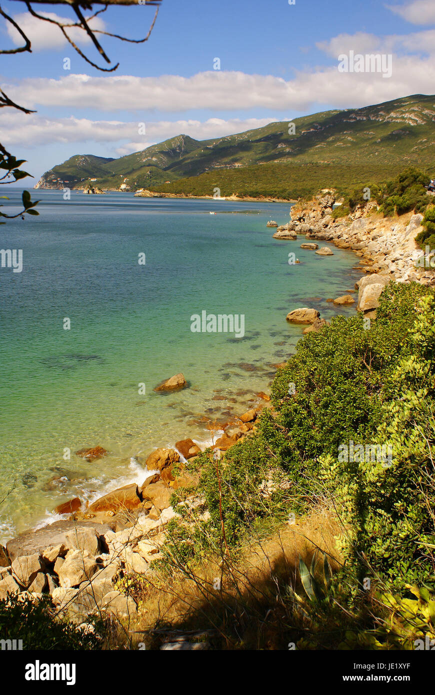 beach bay in Portinho da Arrabida, Portugal Stock Photo - Alamy