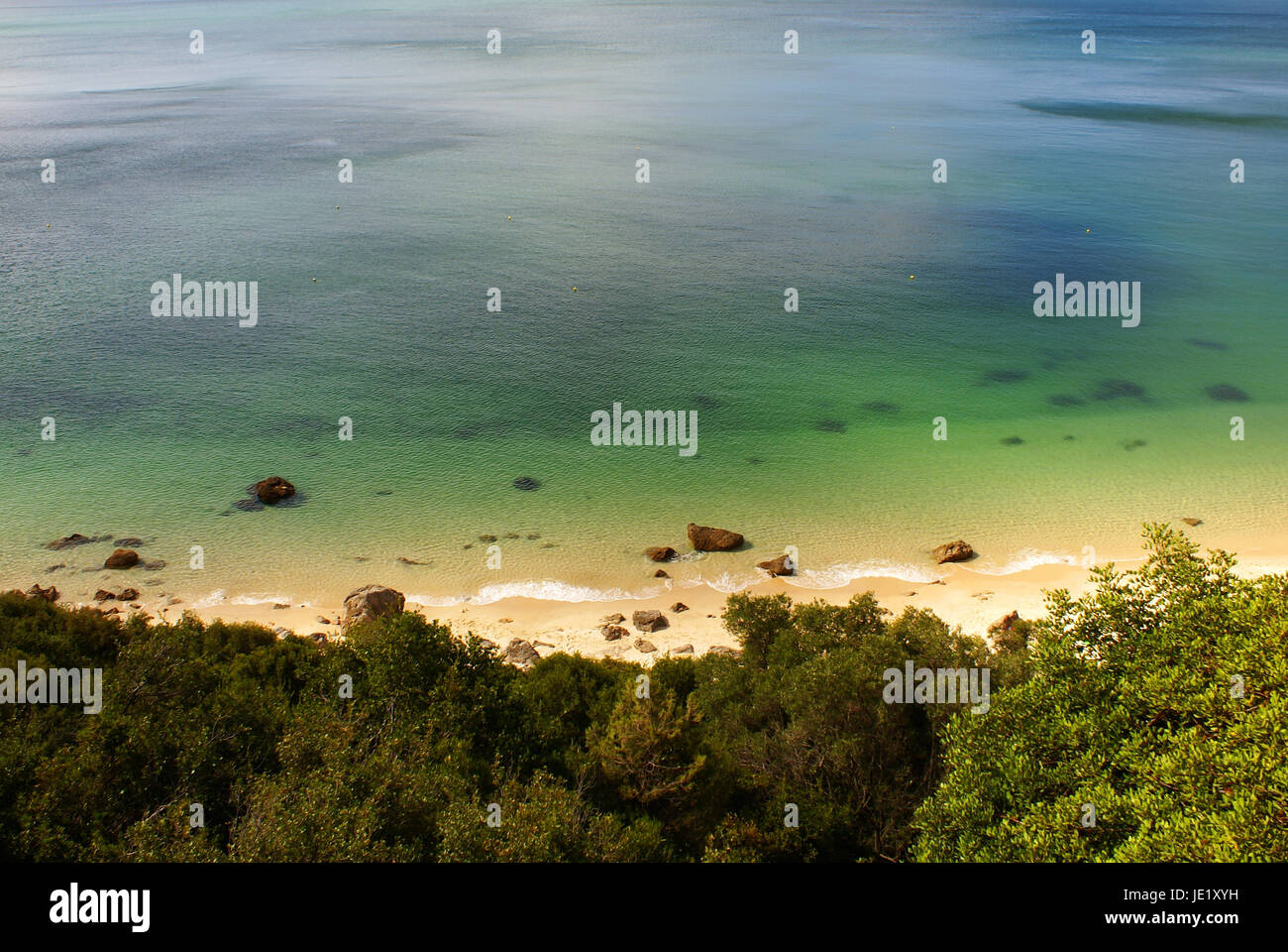 beach bay in Portinho da Arrabida, Portugal Stock Photo - Alamy