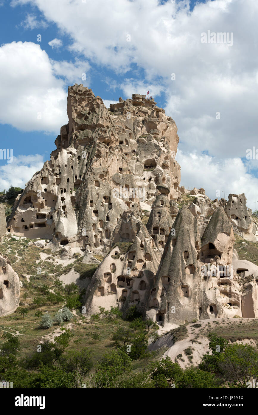 view of Uchisar castle in Cappadocia Stock Photo - Alamy