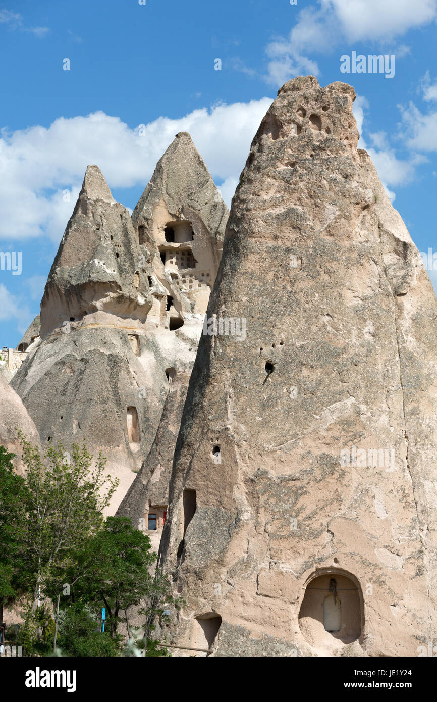 view of Uchisar castle in Cappadocia Stock Photo - Alamy
