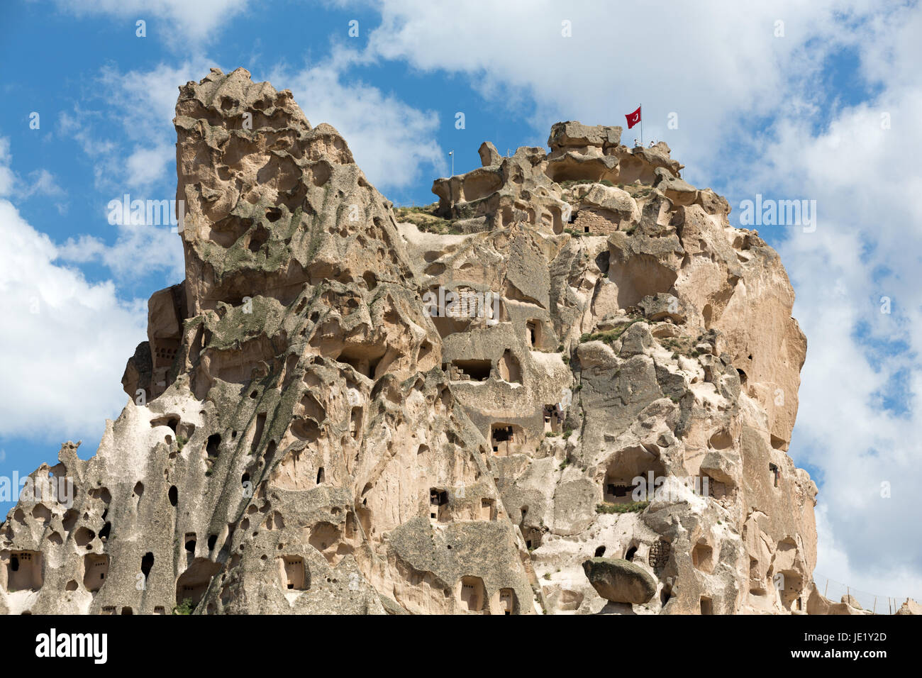 view of Uchisar castle in Cappadocia Stock Photo - Alamy