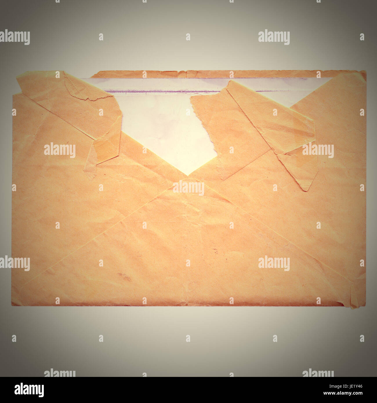 Vintage looking mail letter envelope Stock Photo - Alamy