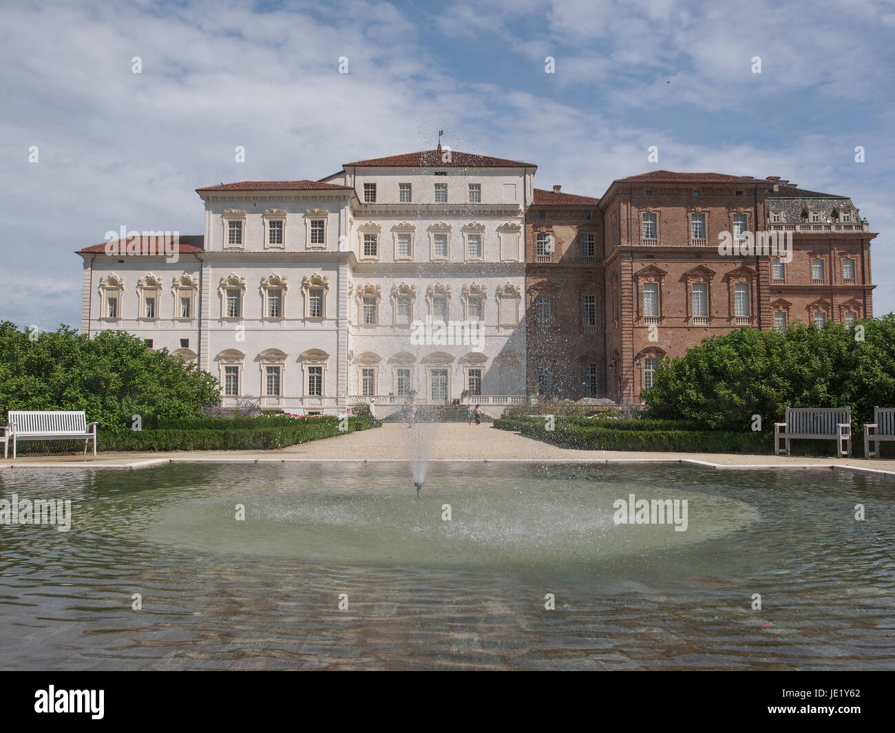 VENARIA, ITALY - JULY 30, 2014: Tourists visiting the Reggia baroque ...